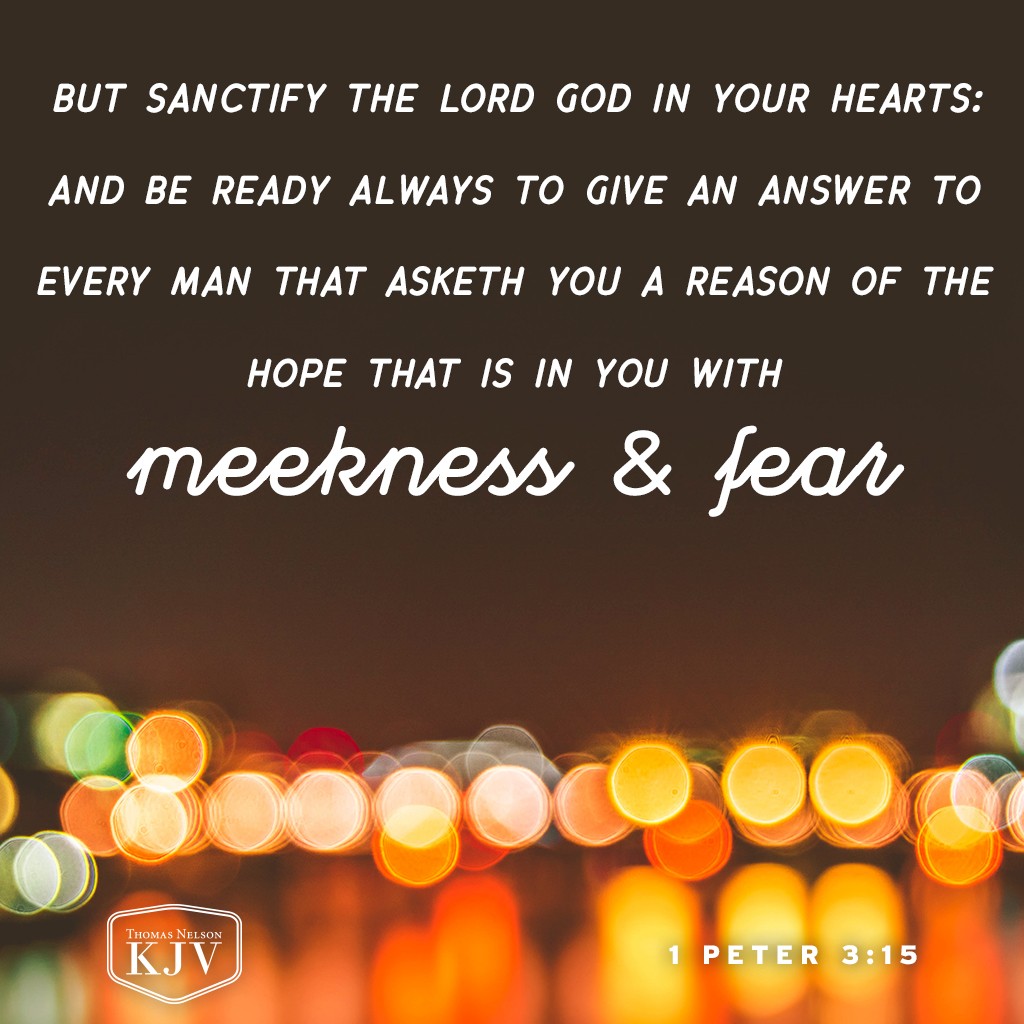 KJV Verse Of The Day 1 Peter 3 15