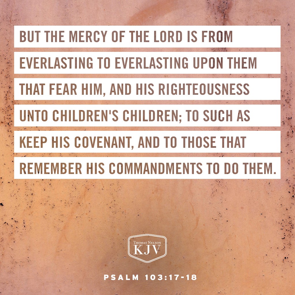 KJV Verse Of The Day Psalm 103 17 18