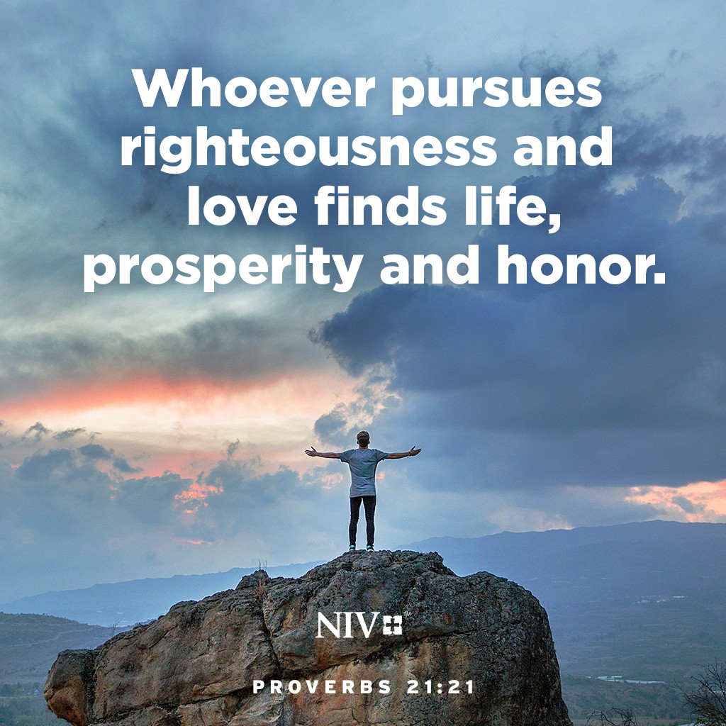 NIV Verse Of The Day Proverbs 21 21