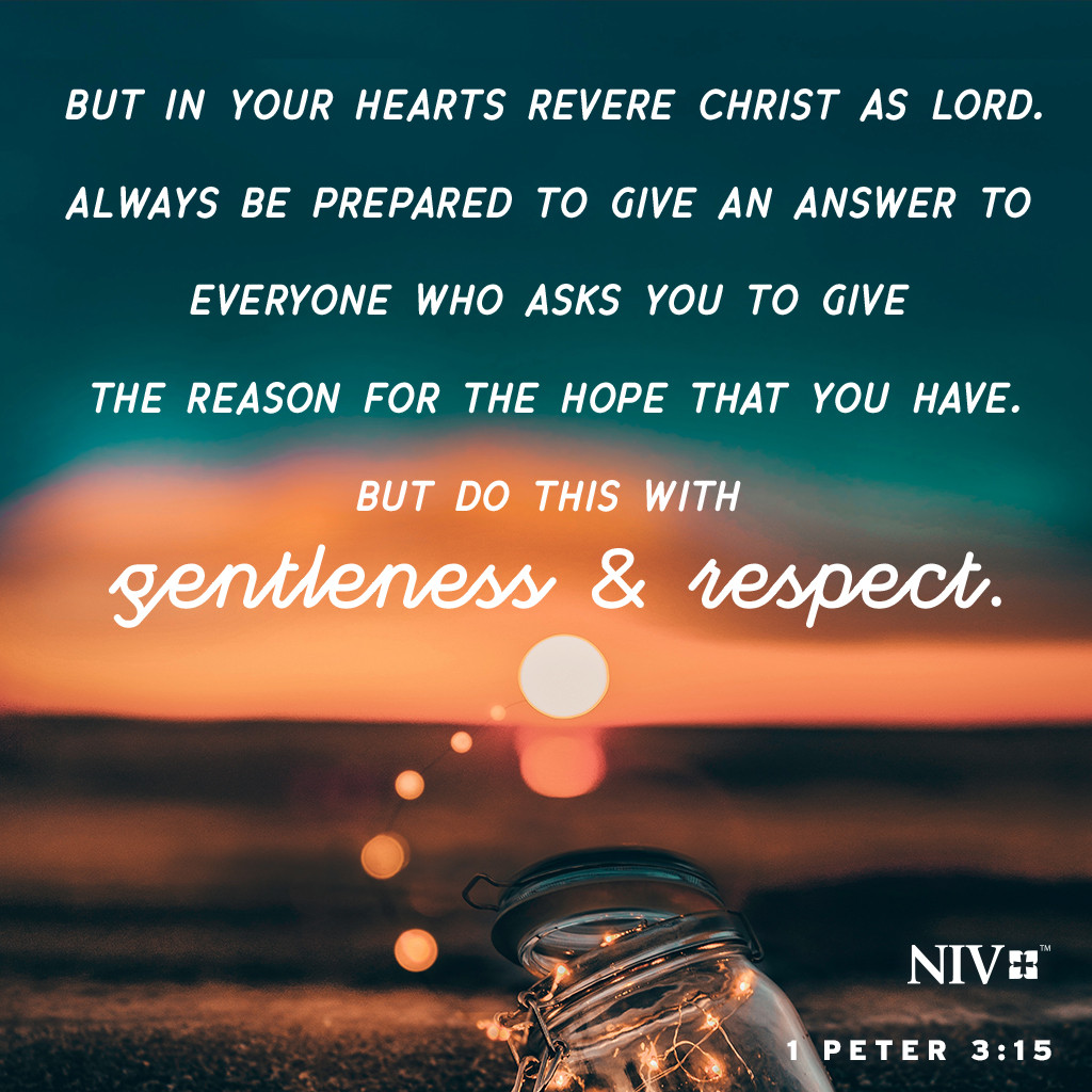 NIV Verse of the Day: 1 Peter 3:15-16