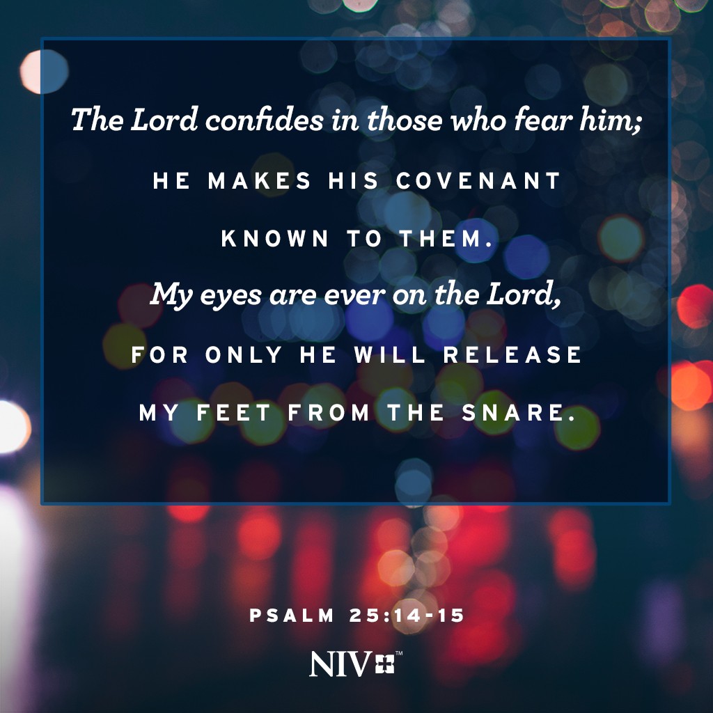 NIV Verse Of The Day Psalm 25 14 15 NIV Verse Of The Day Psalm 25 14 15
