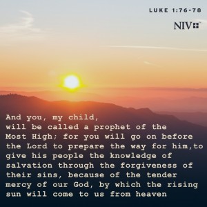 NIV Verse of the Day: Luke 1:76-78