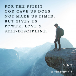 NIV Verse of the Day: 2 Timothy 1:7