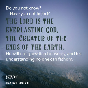 NIV Verse of the Day: Isaiah 40:28