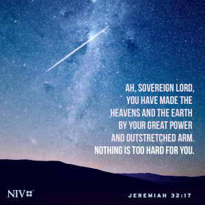 NIV Verse of the Day: Jeremiah 32:17