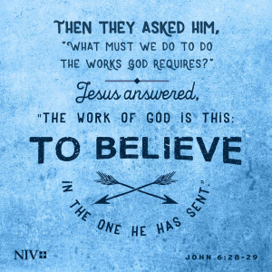 NIV Verse of the Day: John 6:28-29