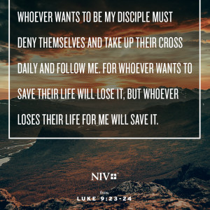 NIV Verse of the Day: Luke 9:23-24