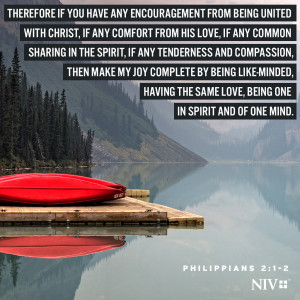 NIV Verse of the Day: Philippians 2:1-2