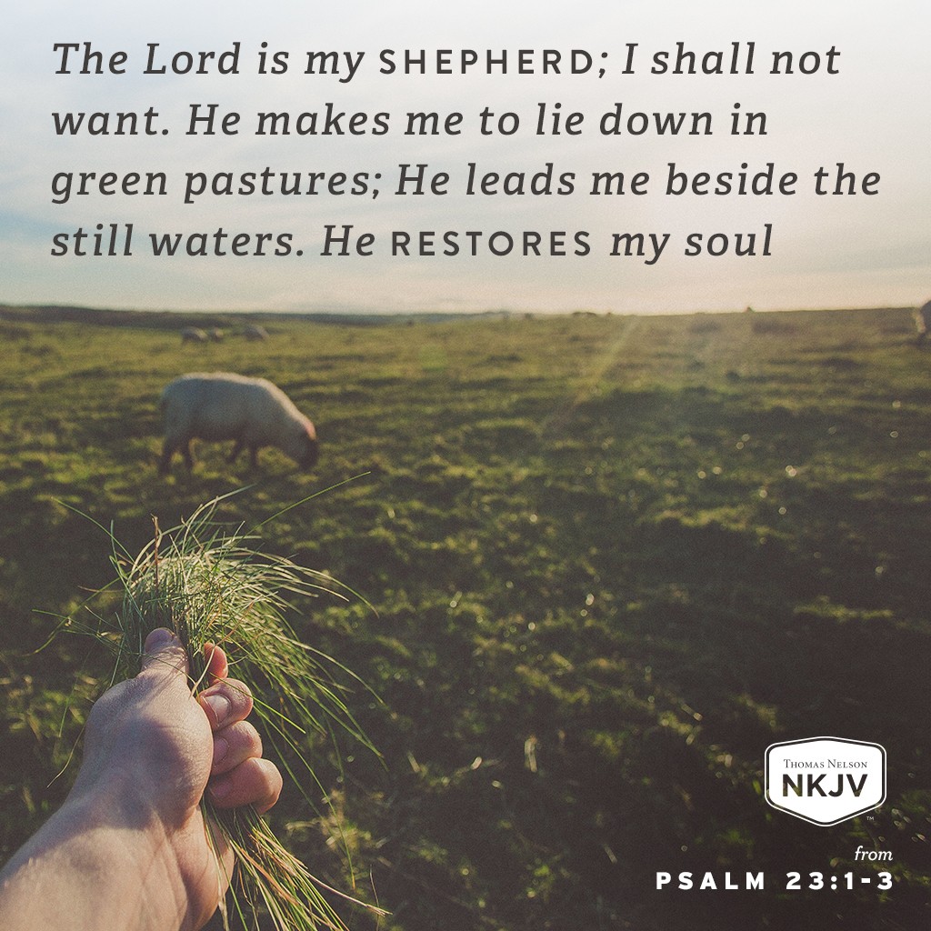 NKJV Verse Of The Day Psalm 23 1 3