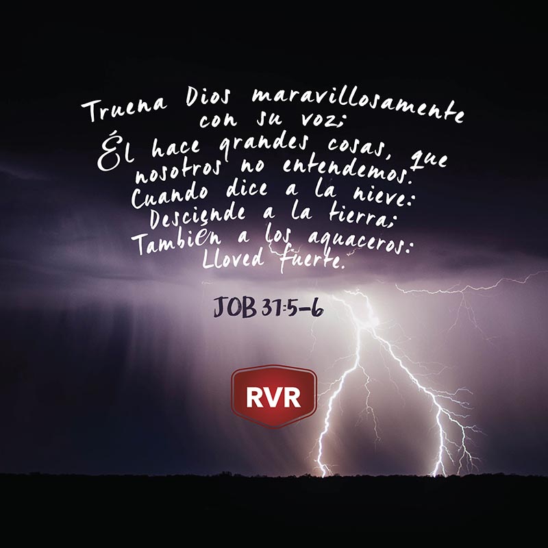 RVR Versículo Bíblico Diario: Job 37:5-6
